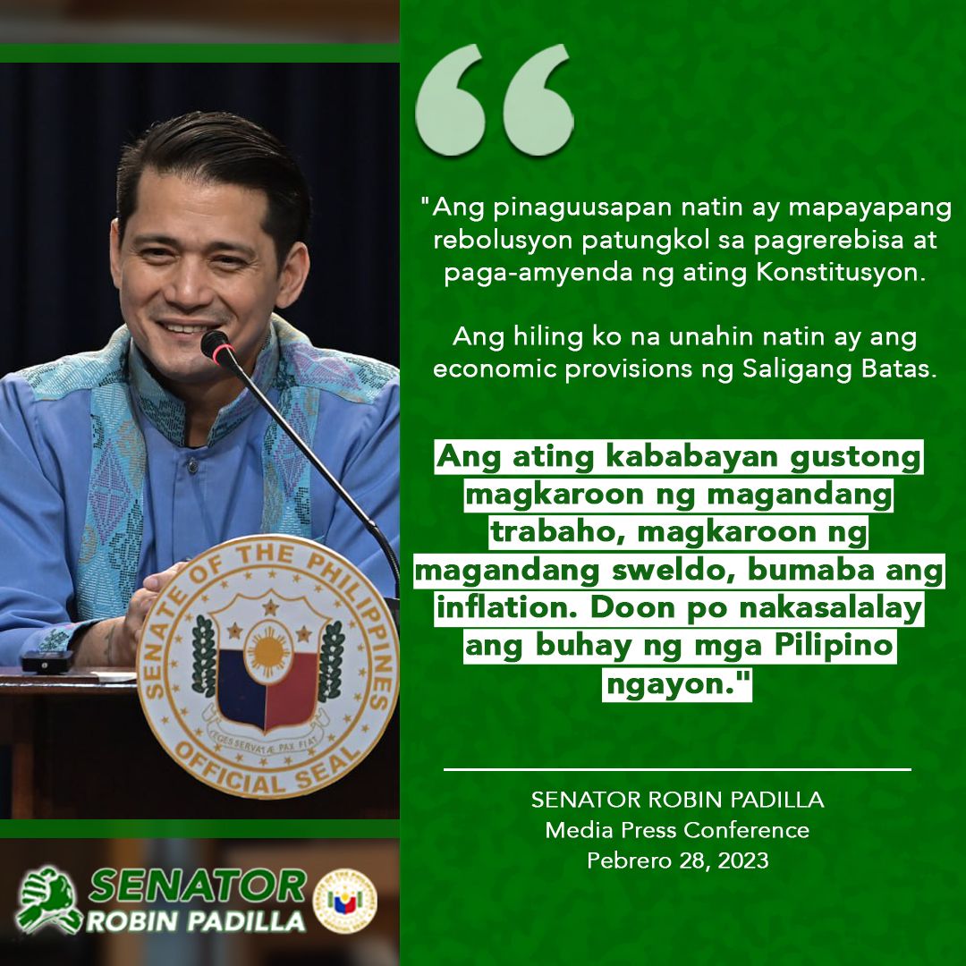 Senator Robin Padilla Media Press Conference Pebrero 28 2023 Robin